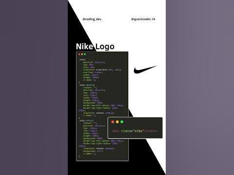 Nike Logo designed using HTML and CSS. #html #webdesign #html5 #htmlcss #python #webdevelopment ...