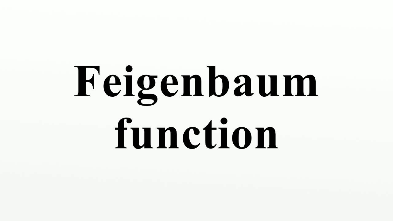 Feigenbaum function - YouTube