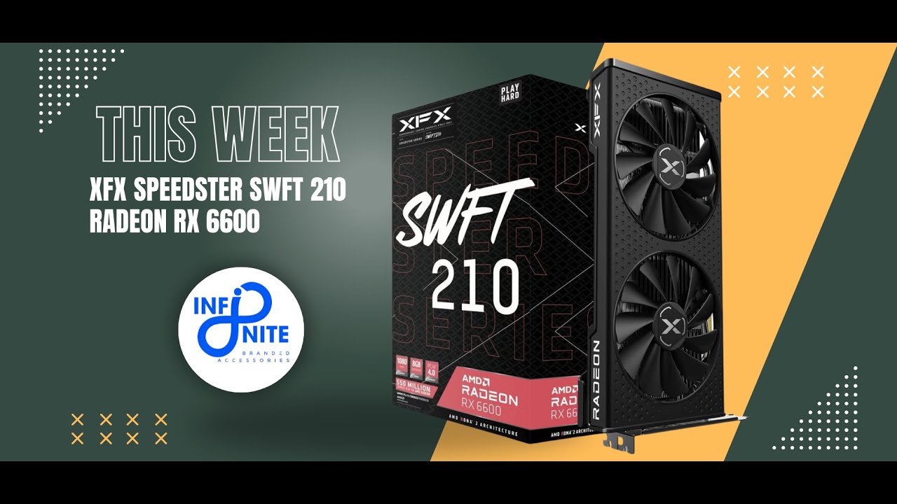 XFX Speedster SWFT 210 Radeon RX 6600 CORE 8GB GDDR6 Gaming Graphics ...