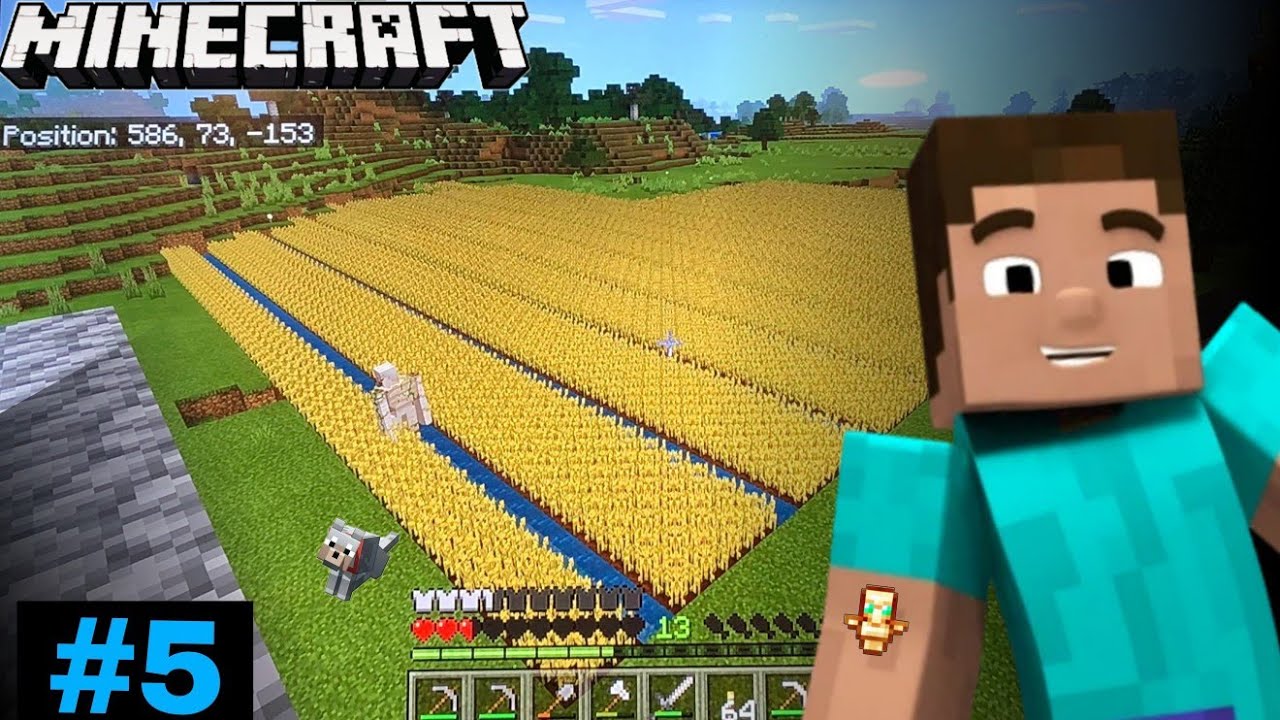 I MADE AMAZING WHEAT FARM | New minecraft Gameplay video - YouTube