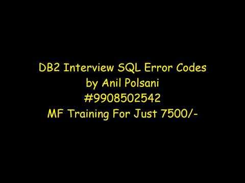 DB2 Interview on SQLCODE MAINFRAME NEW BATCH STARTS ON Aug 31 9.30 AM |Anil Polsani |+91 ...