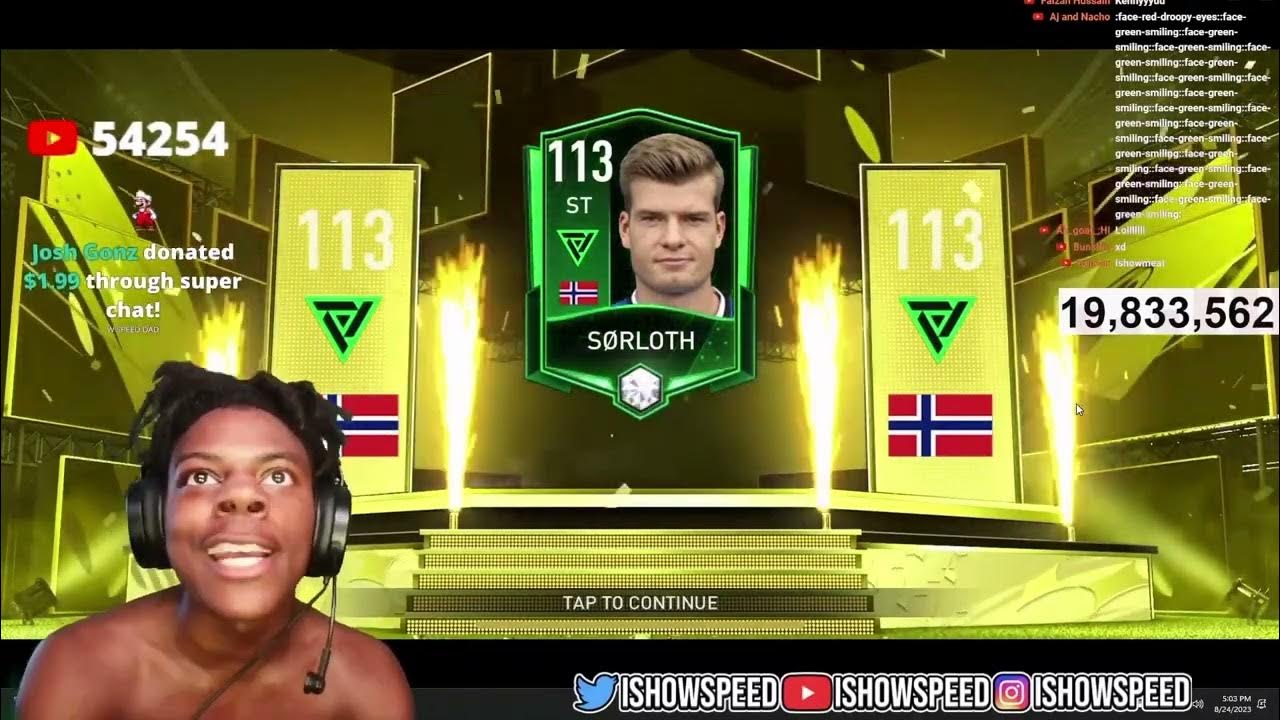ishowspeed FINAL FIFA mobile pack Opening!@IShowSpeed @IShowGameR @XODRY0FF ⁠ - YouTube