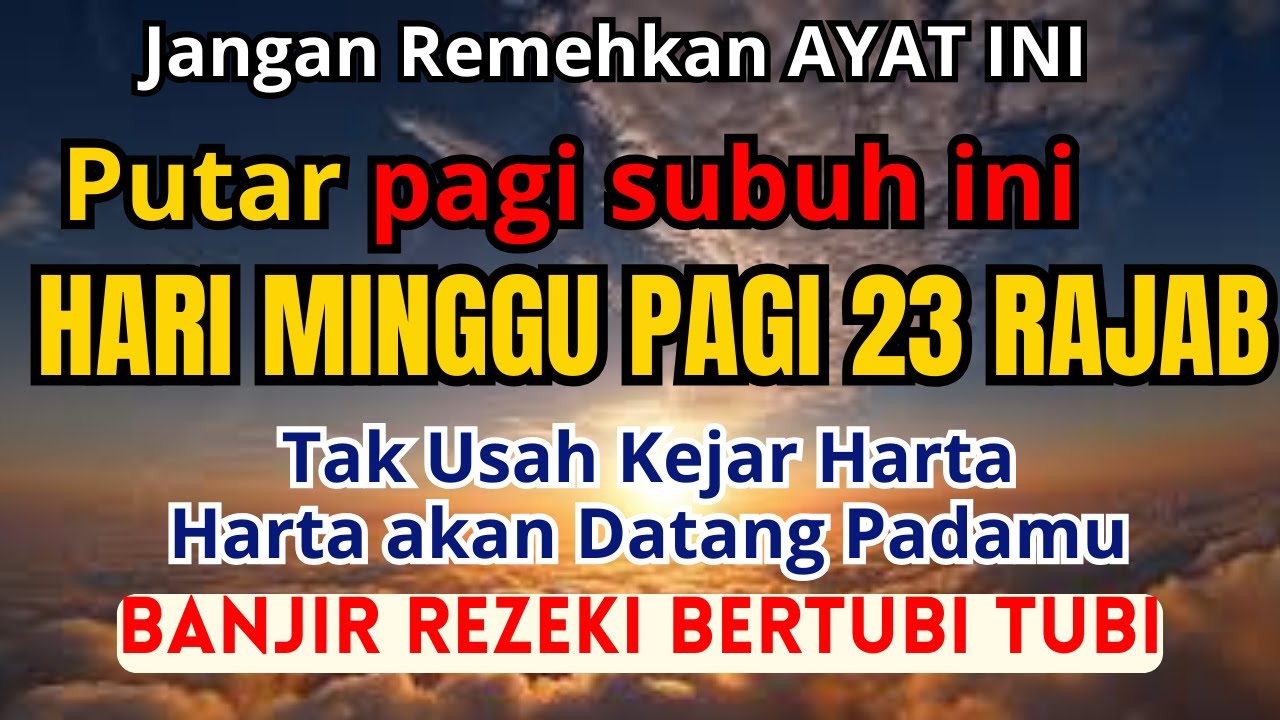 SEMPATKAN PUTAR WALAU SEBENTAR !!Dzikir Pagi subuh Sesuai Dengan Sunah ...