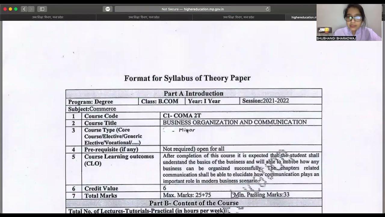 NEP Higher Education Madhya Pradesh Syllabus - YouTube