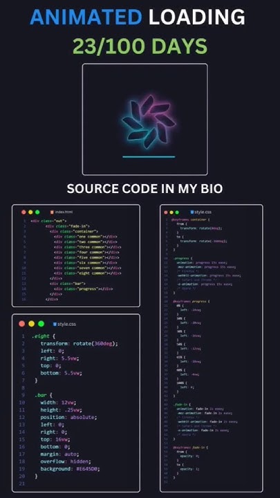Animated Loading Full Code Link In Bio Coding Frontendcourse Webdevelopment Python Youtube