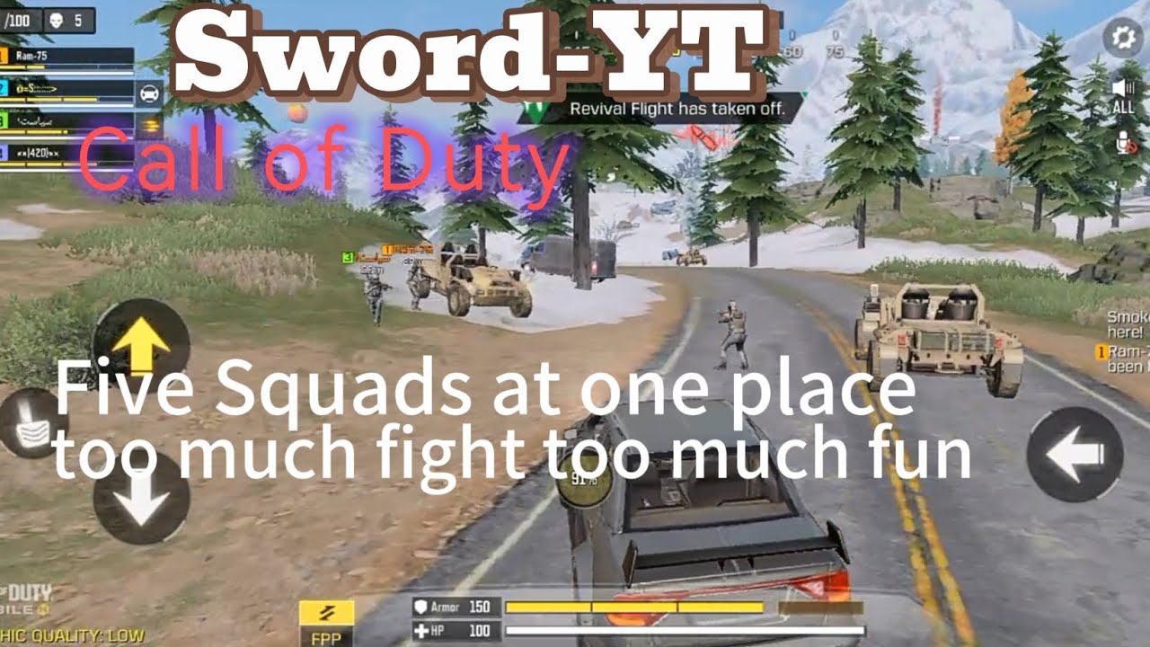 Call of duty mobile.Sword-YT awesome full rush game play.Five squads at ...