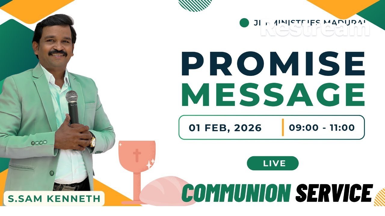 LIVE | SUNDAY SERVICE | 01 FEB | PR.SAM KENNETH | JIG MINISTRIES - YouTube
