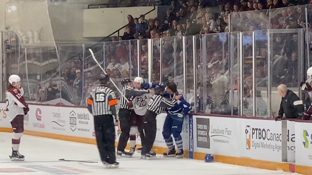 Samuel Mayer vs Stevie Leskovar (OHL FIGHT) - YouTube