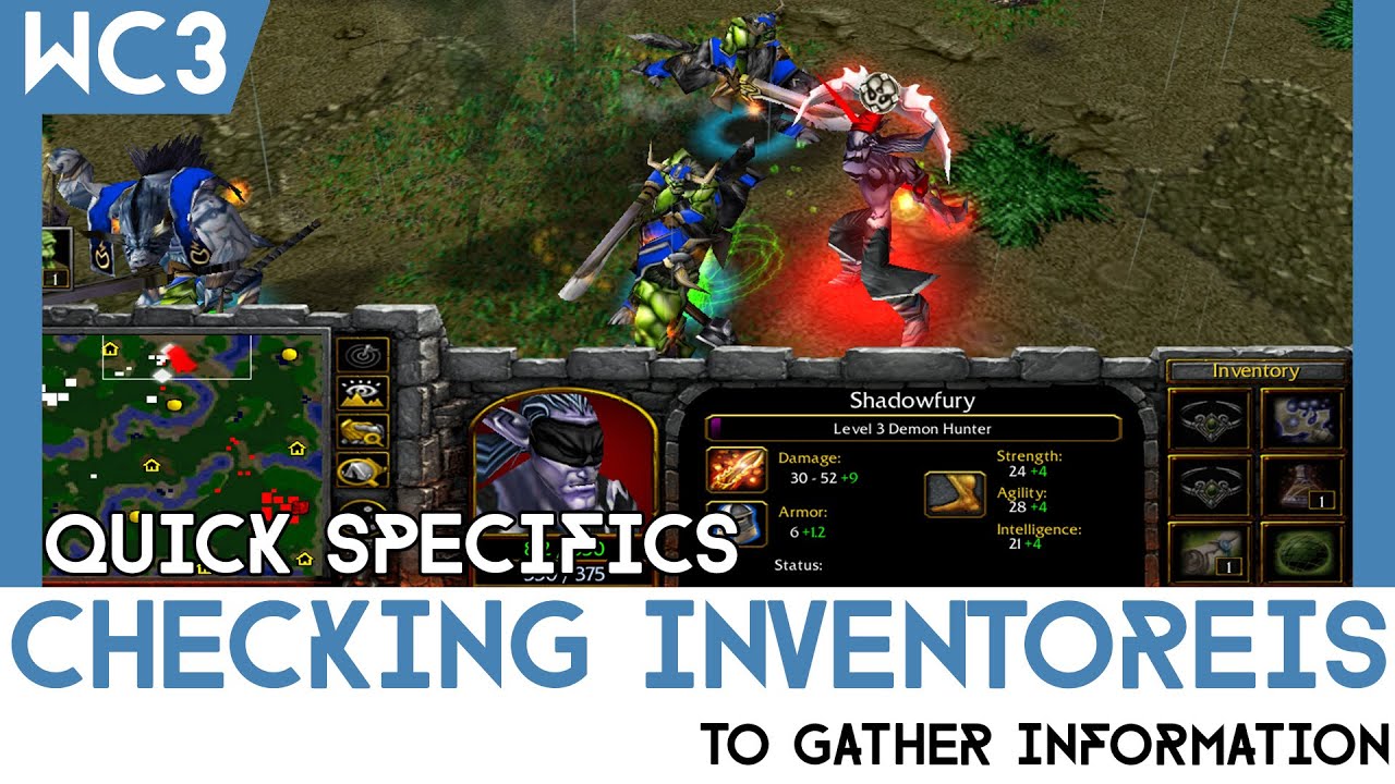 Warcraft 3 Guide - Checking Inventories to Gather Information - YouTube