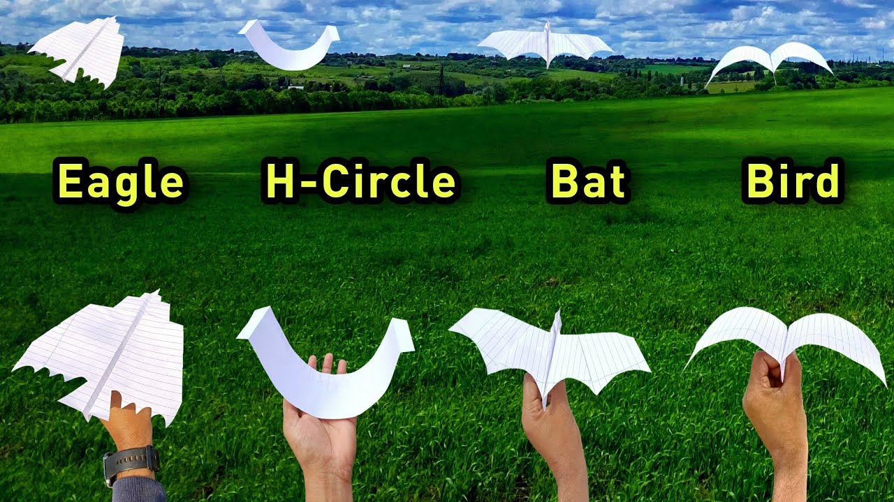4 best paper flying bird plane, best 4 flying paper plane, paper eagle ...
