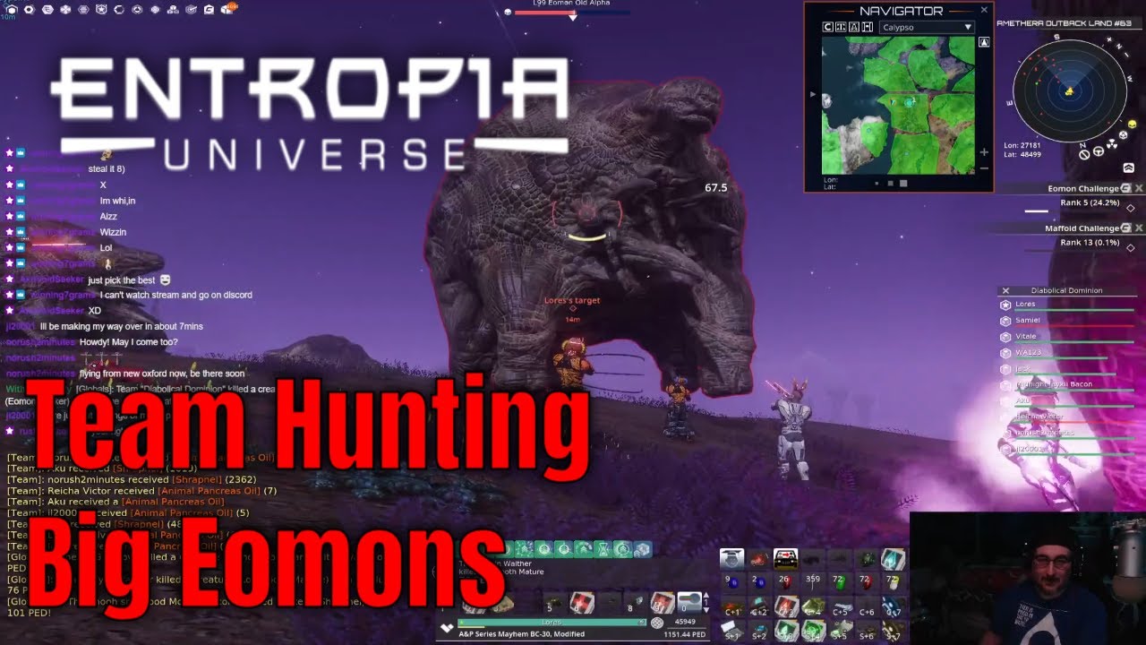 Diabolical Dominion Entropia Universe Big Eomon Team Hunt Voice Chat ...