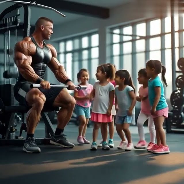 "Giant Meets Angels: When Tiny Princesses Storm the Bodybuilder's Gym ...