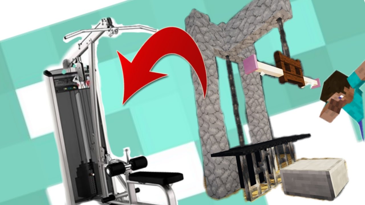 ⚒️[Minecraft] : How to make a Lat Pulldown Machine | Gym Equipment ...