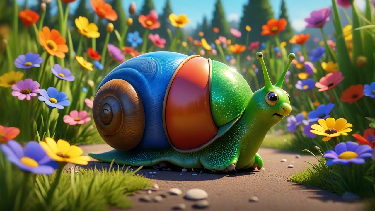 Six Little Snails Race Down the Trail | Fun Counting Song for Kids ...