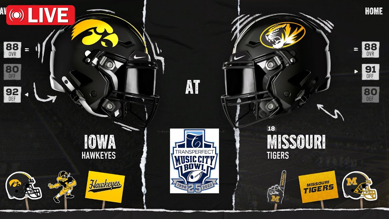 Iowa vs. Missouri | Music City Bowl Full Game Highlights 🎶🏈 College ...