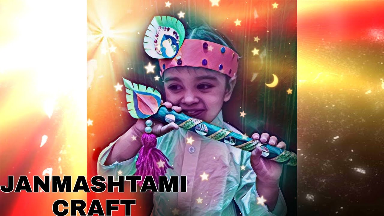 Janmashtami craft ideas | Janmashtami art | flute making - YouTube
