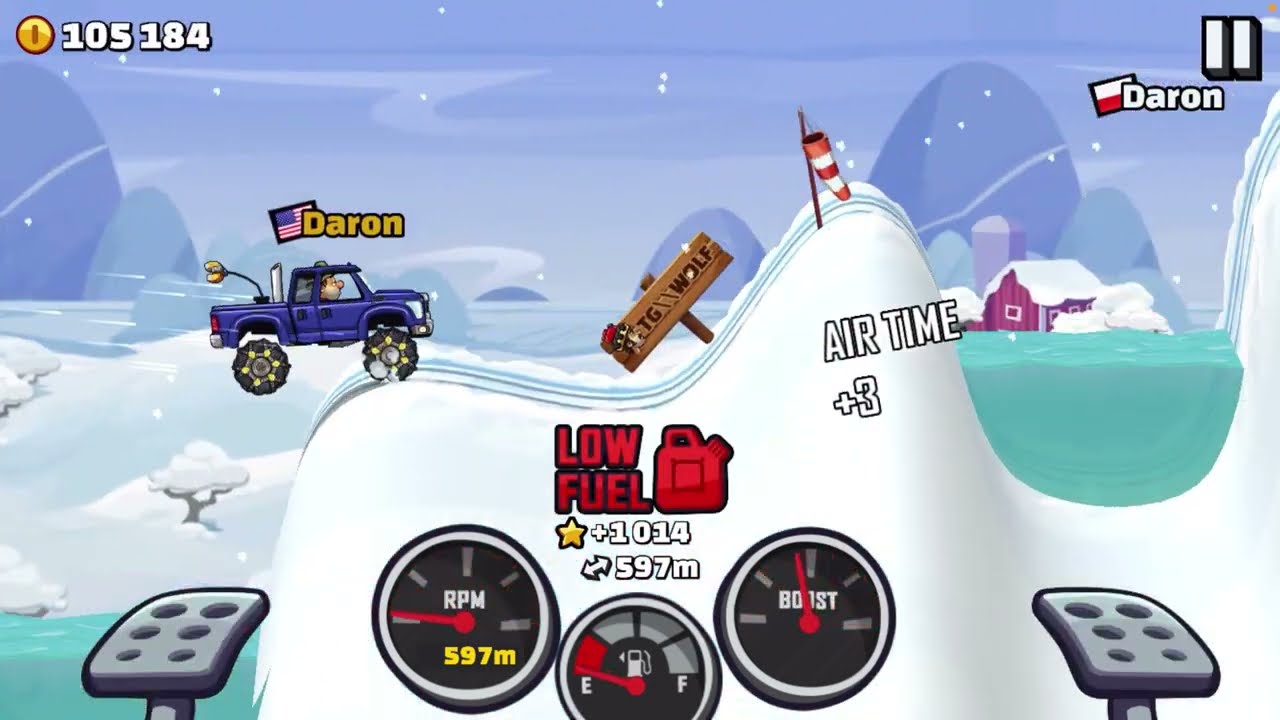 HILL CLIMB RACING 2 08 28 2022 Super Diesel in Raging Winter for 600m ...