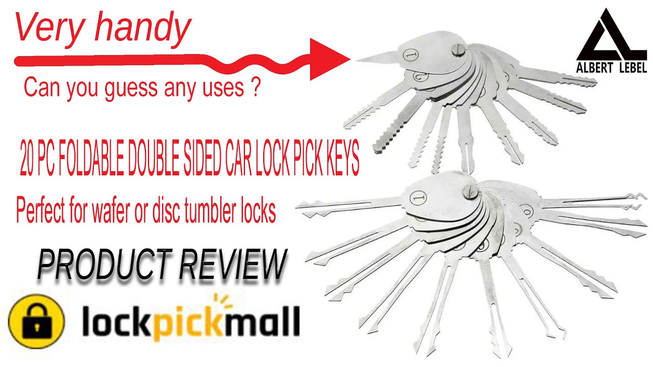 #485 20 PC FOLDABLE DOUBLE SIDED CAR LOCK PICK KEYS - YouTube