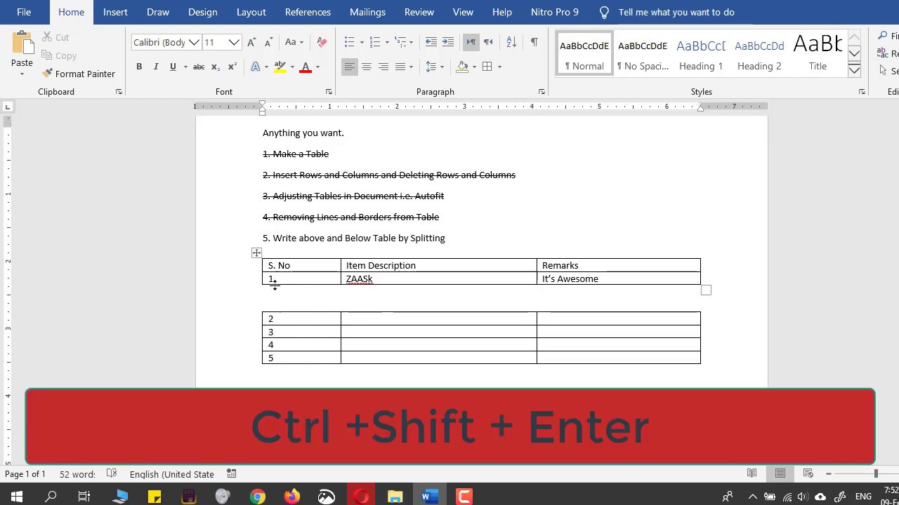 Table Setting In Microsoft Word YouTube Table Setting In Microsoft Word YouTube