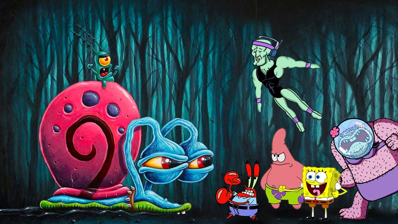 Doctor Plankton vs Patrick Star, Sandy Cheeks, Squidward, Mr Krabs ...