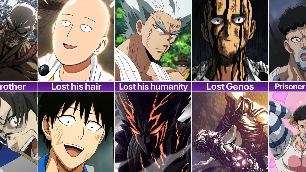 The Losses of One Punch Man Characters - YouTube