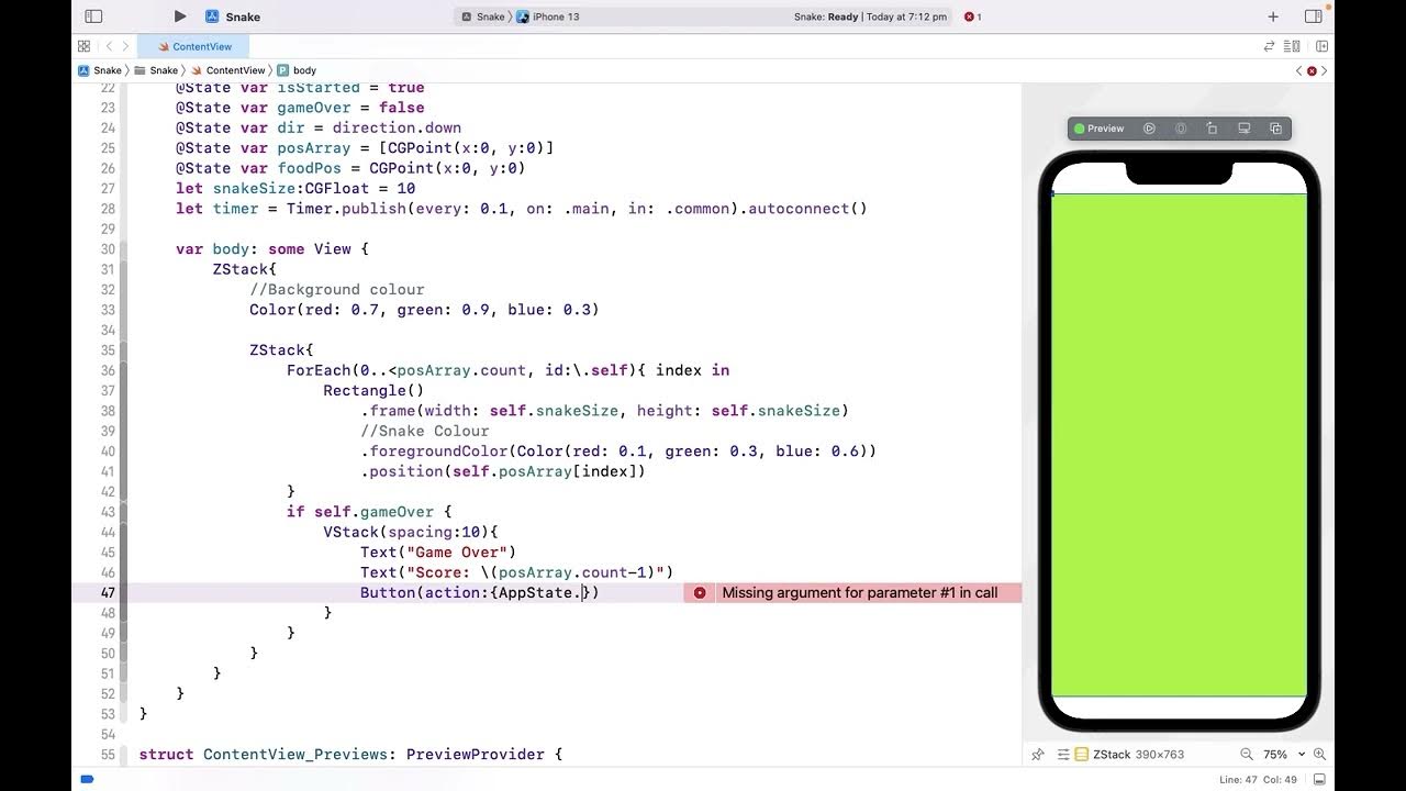 SwiftUI - Snake - YouTube