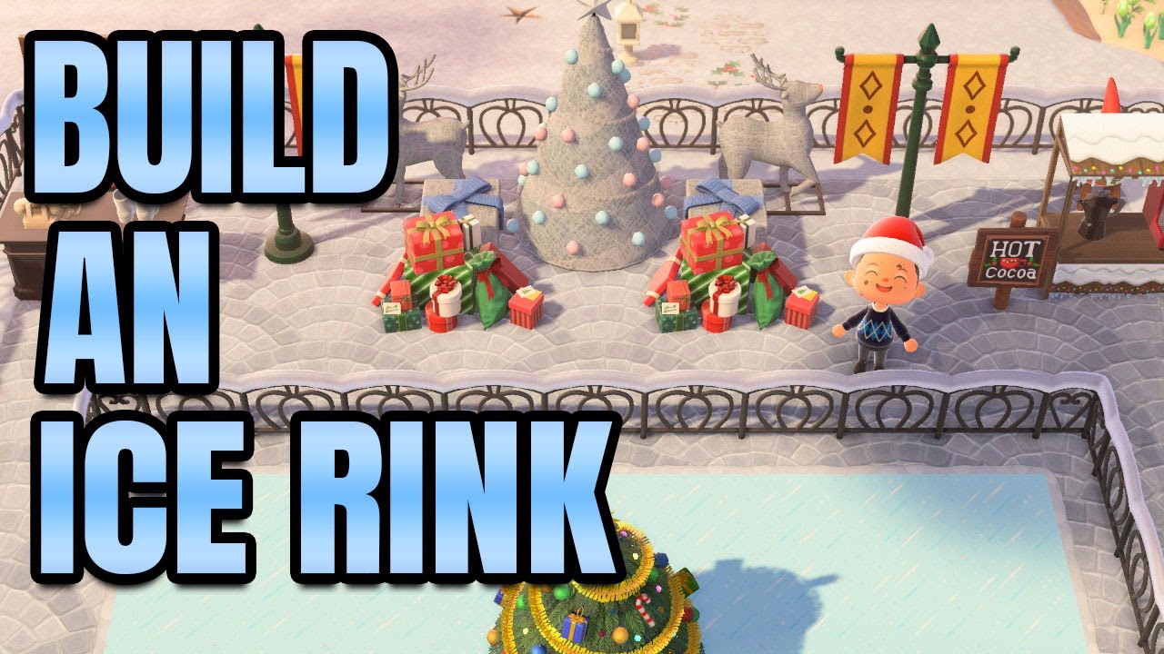 Build A Ice Skating Rink In Animal Crossing New Horizons - YouTube