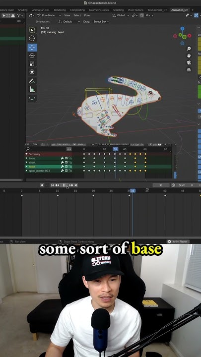 Create & Duplicate Animations for Idle & Walk Sequences - 3d character in Blender - 3.5: Raz ...