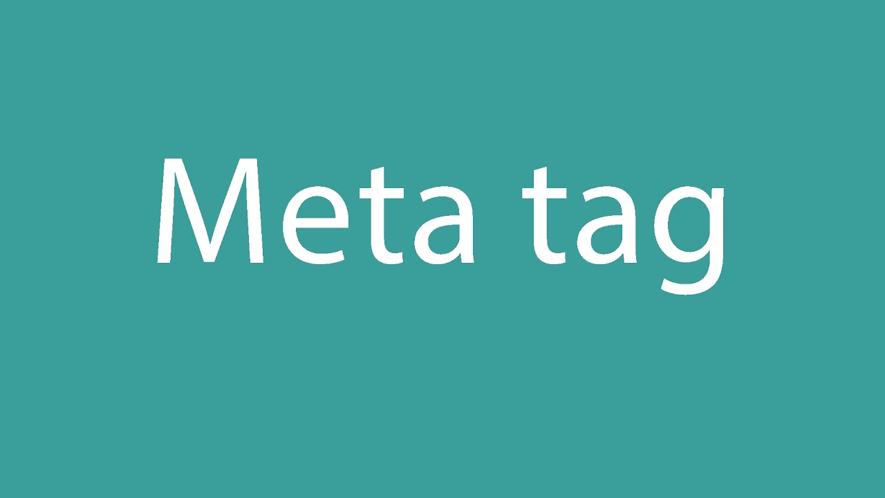 How to pronounce Meta tag - YouTube