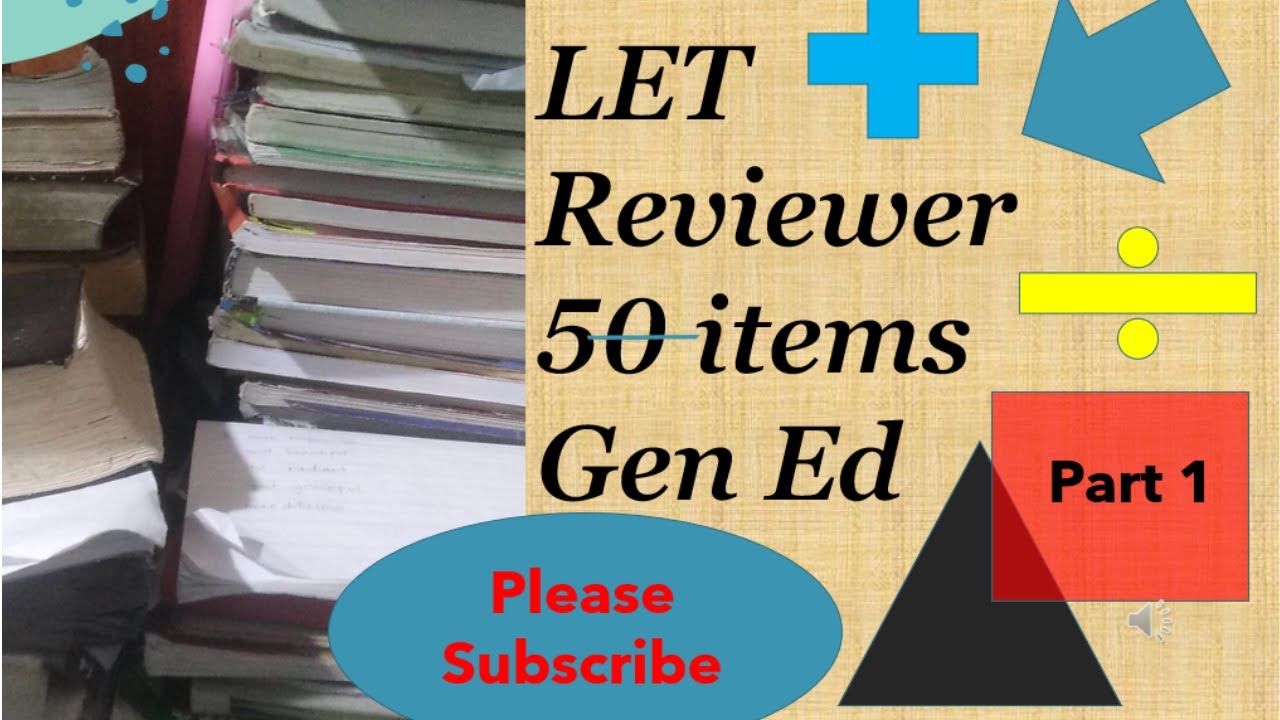 LET Reviewer General Education - YouTube