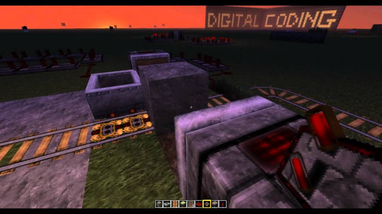 Minecraft Automatic Tram System Tutorial - YouTube