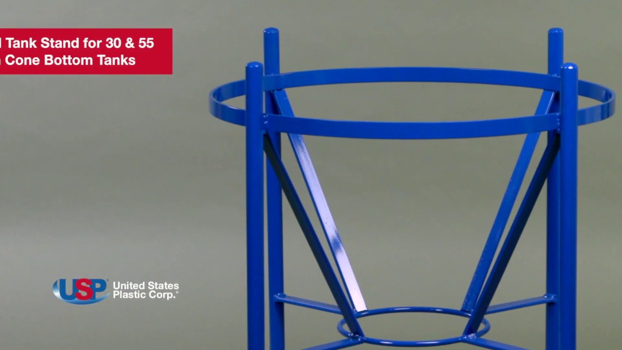 30-& 55-Gallon Cone Bottom Tank Stands | U.S. Plastic Corporation ...