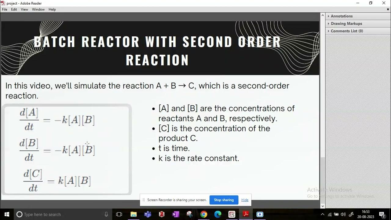 Simulate a Batch Reactor using Python Code! |Simple Explanation | Hands ...
