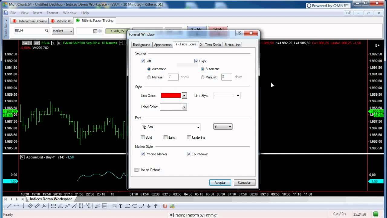 MultiCharts - Menú “Format Window” - YouTube