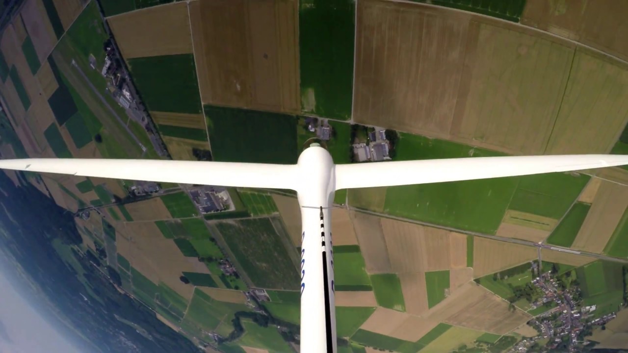 Awkward entry to inverted spin - DG1000 glider - YouTube