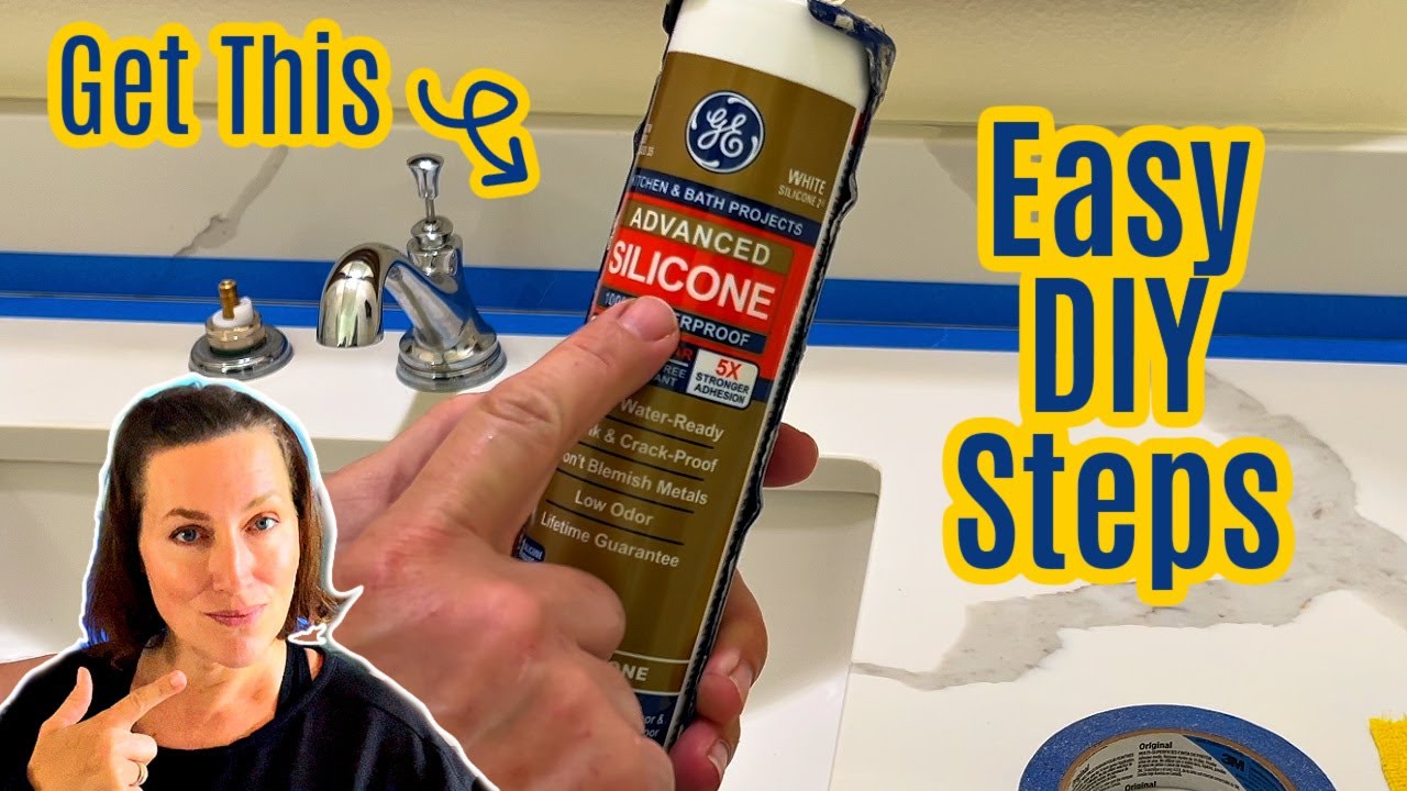 How To Replace Caulking On A Bathroom Countertop (Easy Beginner DIY ...
