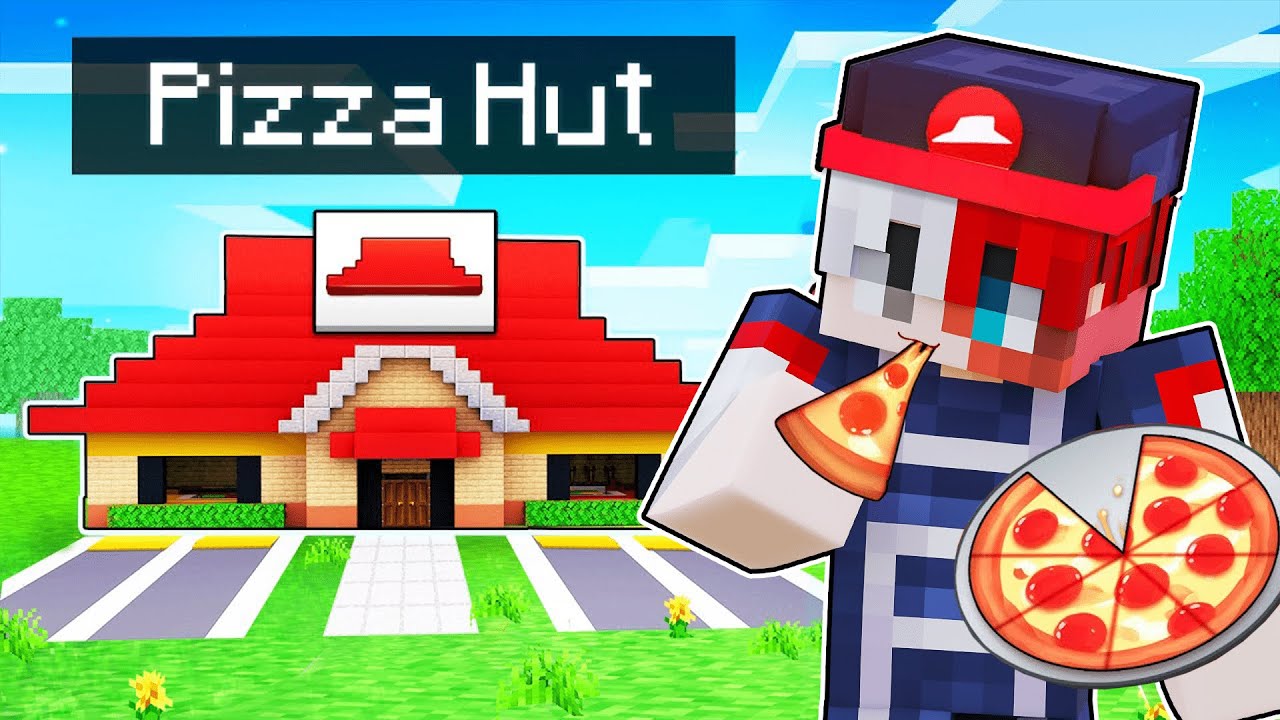 Opening Our PIZZA HUT Restaurant In Minecraft! - YouTube