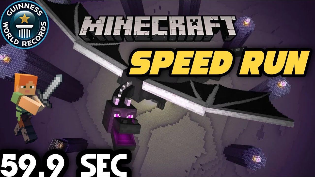 Minecraft speed RUN | guinness world record of 59.9 seconds - YouTube