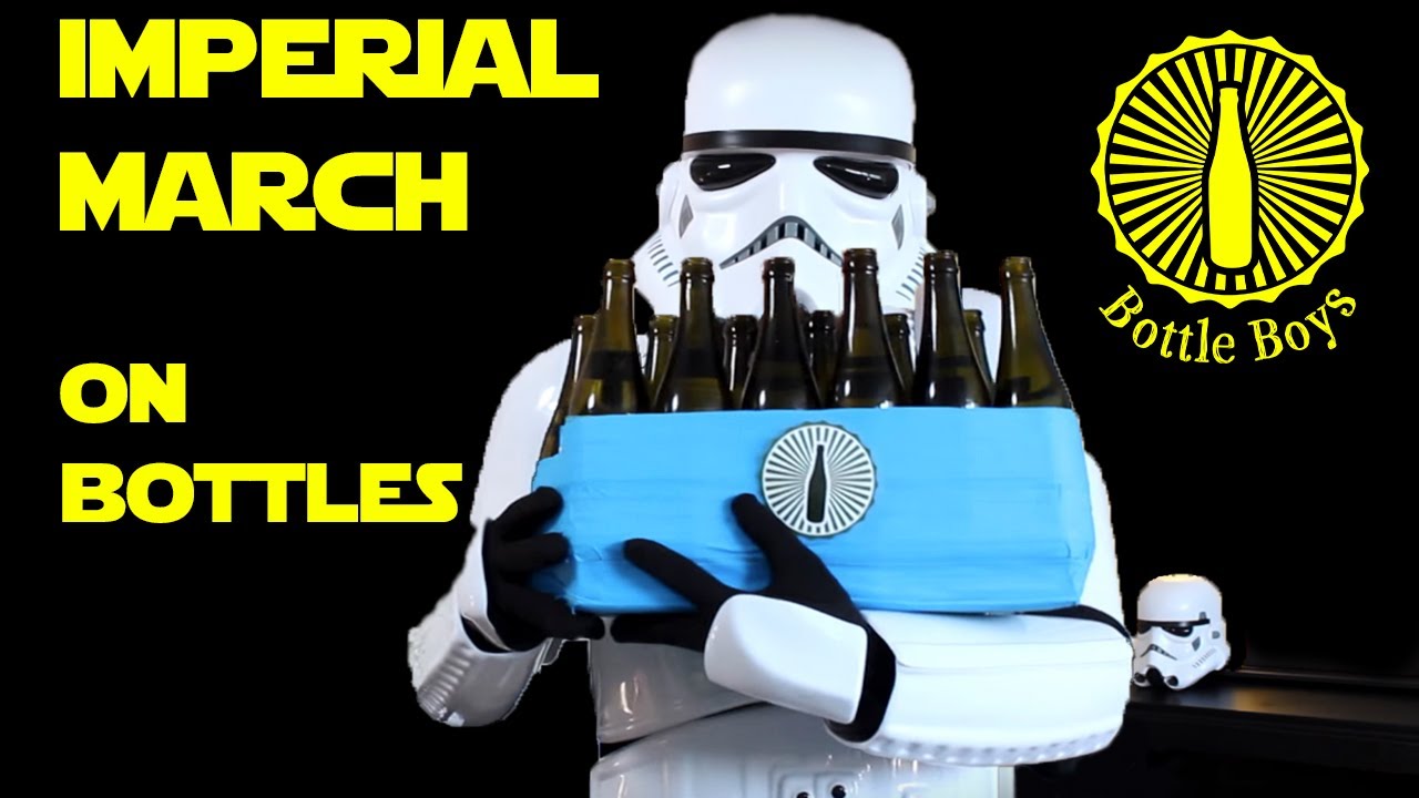 Four Storm Troopers Playing Imperial March on Bottles - Star Wars ...