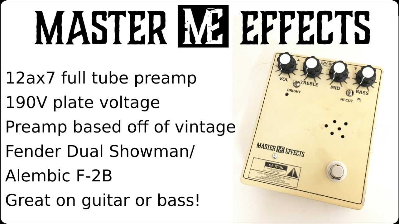 Master Effects - 12ax7 preamp on bass - YouTube
