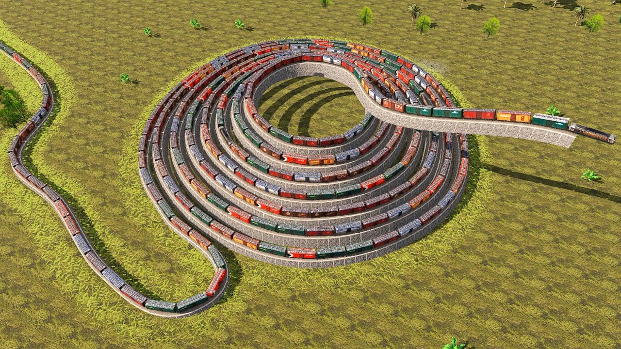 The Longest Railway Climb the Highest Pyramid Rail 🏆 Trainz Simulator 💓 ...