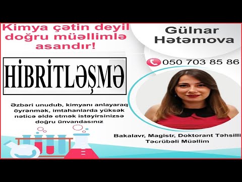 🔊Dərs: Hibritləşmə Sadə dildə [Gülnar Hətəmova] #kimya #hybrid #eduaz #education #science 