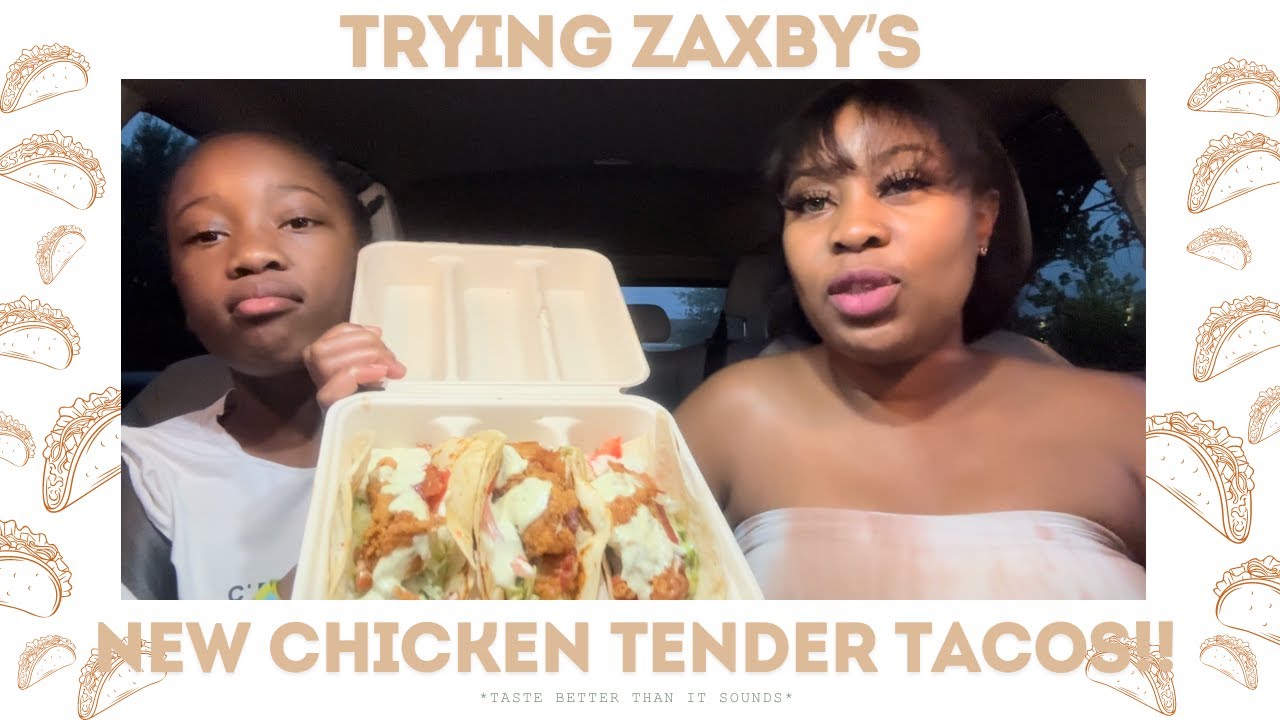 TRYING ZAXBY'S NEW CHICKEN TENDER TACOS - YouTube