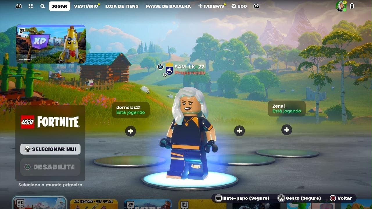 NOVO MAPA DE LEGO NO FORTNITE E SKIN DE GRAÇA - YouTube