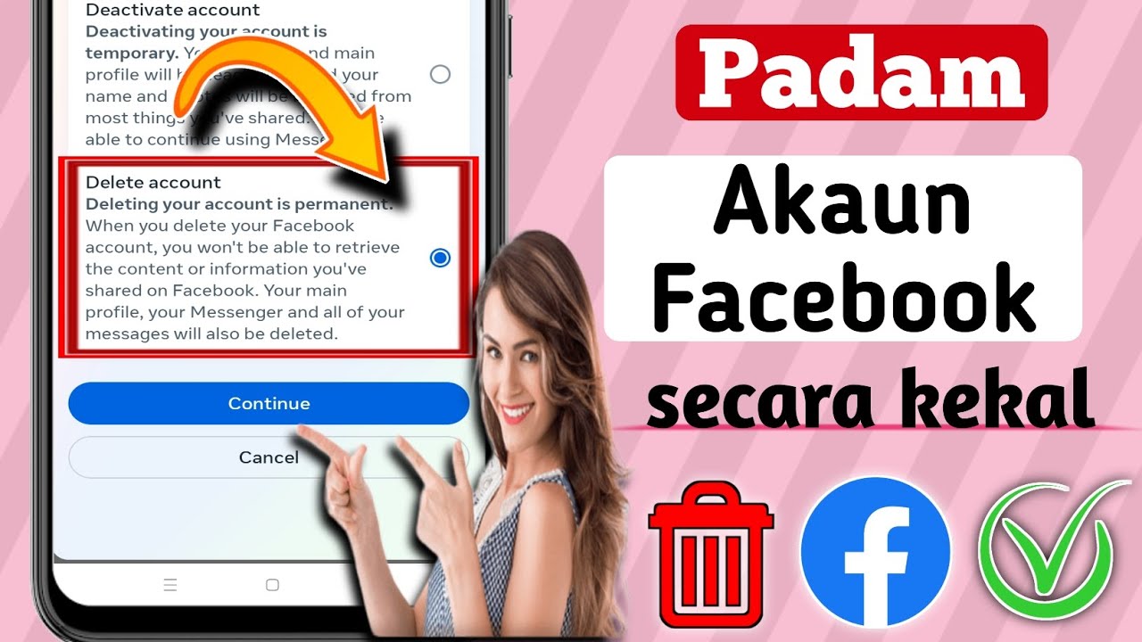 Cara Memadam Akaun Facebook secara kekal | Padam akaun fb | Padam id Fb ...