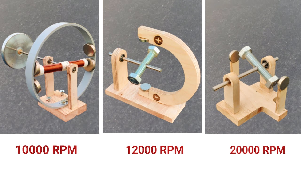 Making 3 Types of Brushed Bolt Motor Using Neodymium Magnet Activity ...
