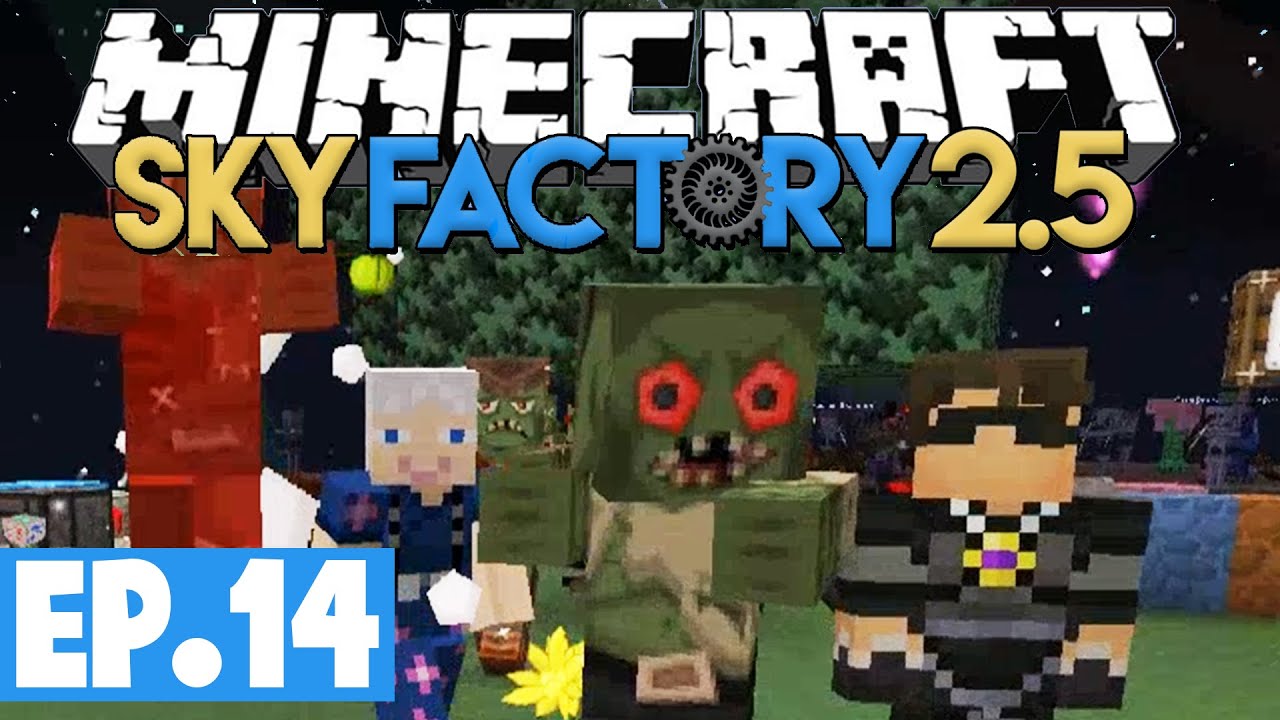 Minecraft Sky Factory 2.5 - MOBS, EVERYWHERE! #14 [Modded Skyblock ...