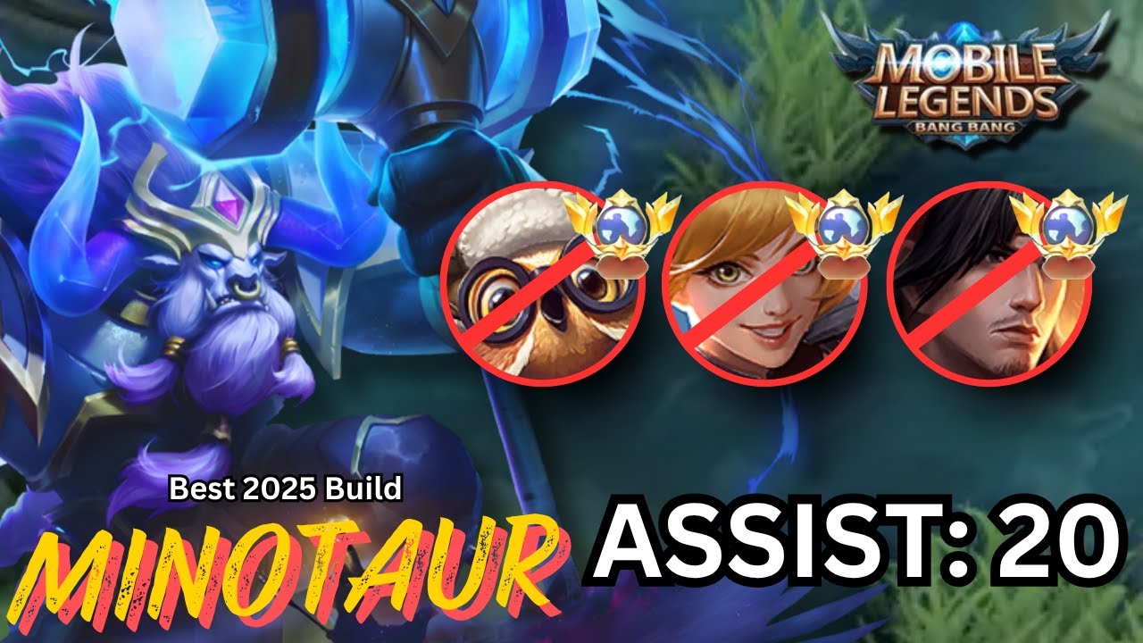 BUFFED MINOTAUR 🐂 Best Tank-Heal Build | CRAZY HEALING | MLBB (MUST TRY ...