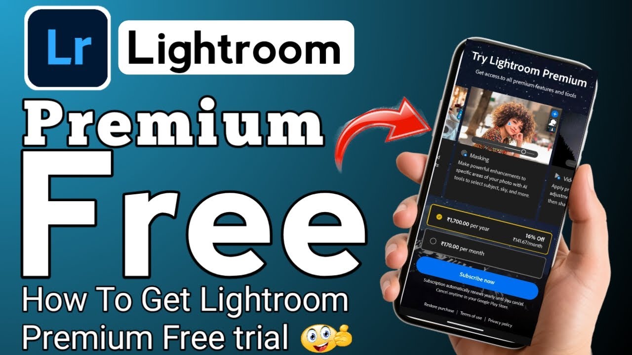 How to get Lightroom Premium Free trial 😎 lightroom premium free ...