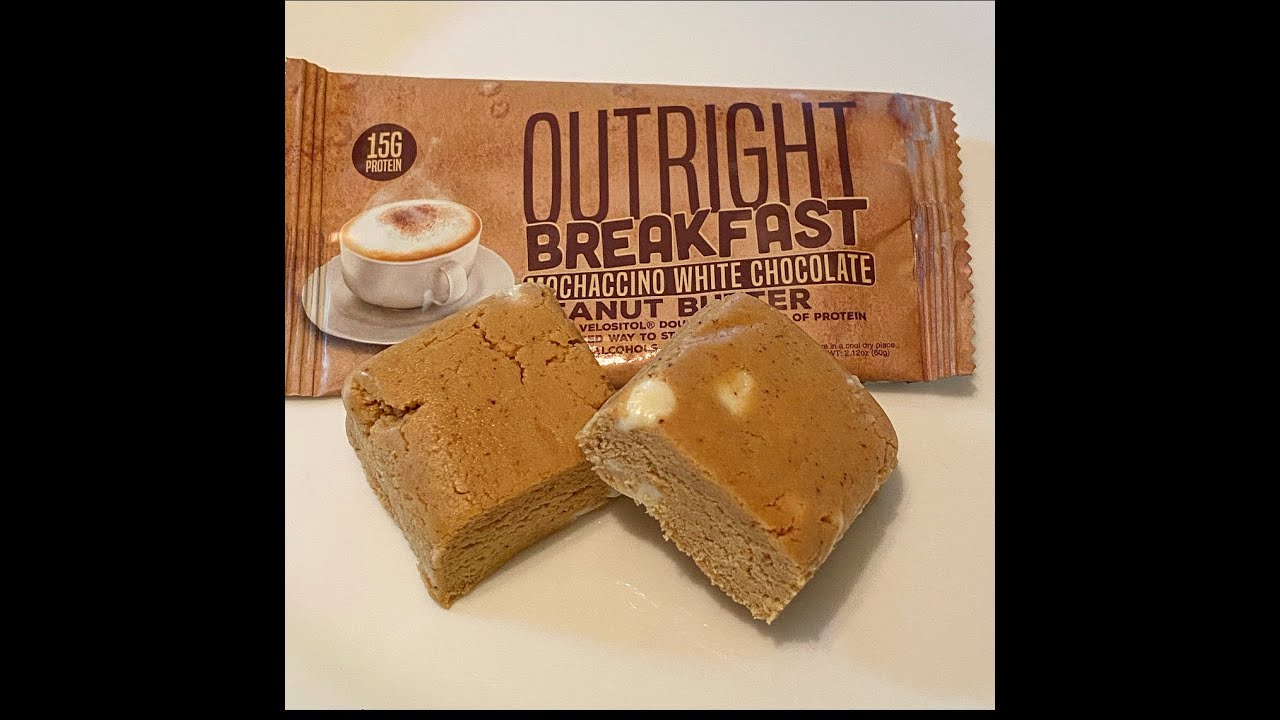 Outright Bar Breakfast Mochaccino White Chocolate Peanut Butter - YouTube